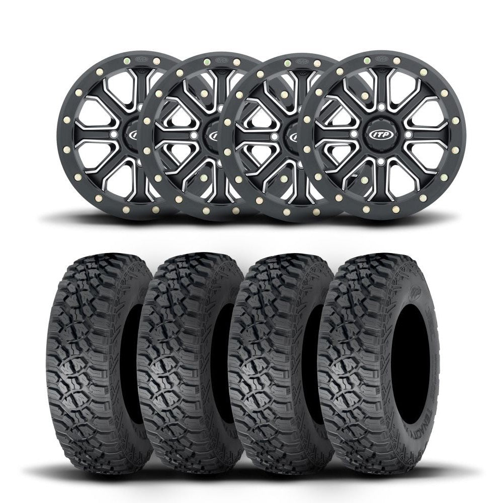 ITP Velocity Inertia 15" Matte Black Wheels And Tenacity Tires [33x9.5 ...